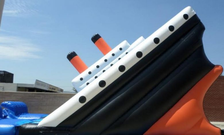 Giant Inflatable Sinking Ship Slide S068 - Ultimate Jumpers